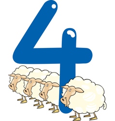 Number four Royalty Free Vector Image - VectorStock