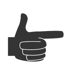 Hand with forefinger pointing forward neon sign Vector Image