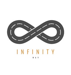 Black infinity crossed lines logo Royalty Free Vector Image