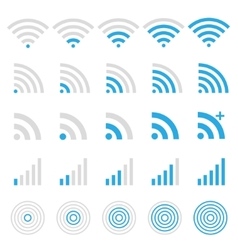 Orange wifi icon wireless symbol on isolated Vector Image