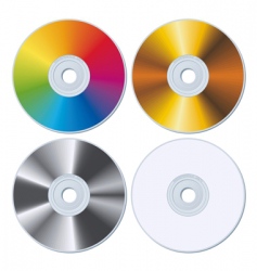 Set four blank cds Royalty Free Vector Image - VectorStock