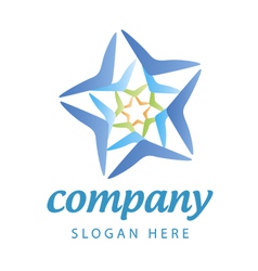 Blue star logo Royalty Free Vector Image - VectorStock