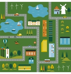 Cartoon map Royalty Free Vector Image - VectorStock