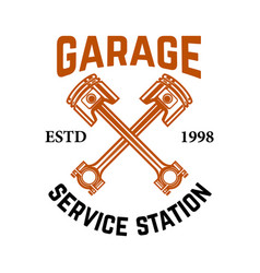 Set auto service emblems service station auto Vector Image