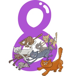 Number eight Royalty Free Vector Image - VectorStock