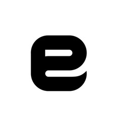 Symbols of black letter e Royalty Free Vector Image