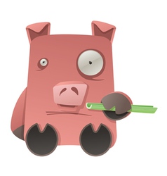 Strange pig Royalty Free Vector Image - VectorStock