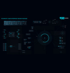 Futuristic user interface design element set 08 Vector Image