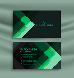 Clean green visit card Royalty Free Vector Image