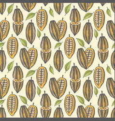 Cocoa seamless pattern Royalty Free Vector Image