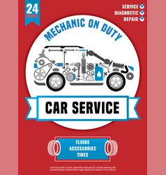 Car service auto repair and vehicle spare parts Vector Image