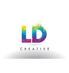 Ld l d creative letters design with white pink Vector Image