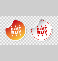 Best buy stickers on isolated background Vector Image