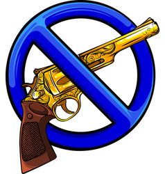 Symbol no gun sign - isolated Royalty Free Vector Image