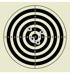 Target shooting apple Royalty Free Vector Image