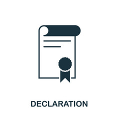Declaration icon simple creative element filled Vector Image