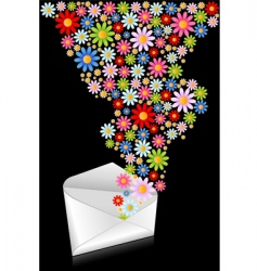 Flower mail Royalty Free Vector Image - VectorStock