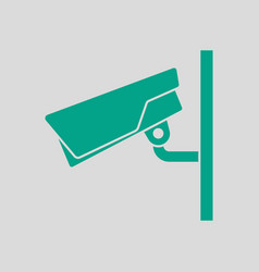 Cctv security camera outline drawing on blueprint Vector Image