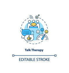 Talk therapy concept icon Royalty Free Vector Image