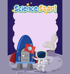Science logo with education objects Royalty Free Vector