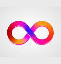 Colorful infinity business logo eternity concept Vector Image