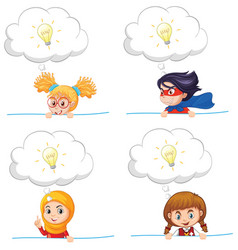 Set of boys with neutral face expressions Vector Image