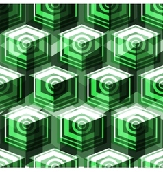 Isometric cubes seamlessly repeatable pattern 3d Vector Image