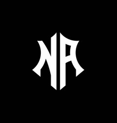 Na monogram logo with sharped shape design Vector Image