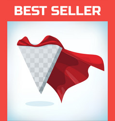 Red cape super hero cloak superhero cover Vector Image