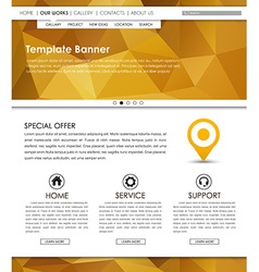 Website design template with green tree Royalty Free Vector