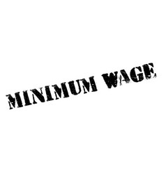 Minimum wage rubber stamp Royalty Free Vector Image