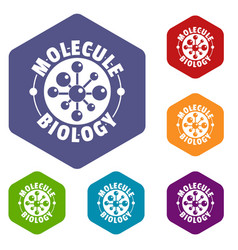 Genetic biology logo simple gray style Royalty Free Vector