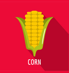 Corn icons set flat style Royalty Free Vector Image