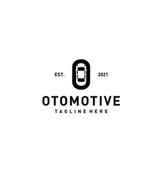 Car racing auto logo line art Royalty Free Vector Image