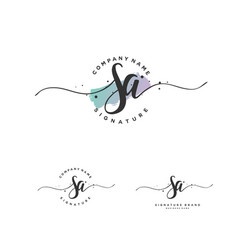 Combination three letters s t h logo initials Vector Image