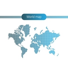 3d abstract world map planet dot global radial Vector Image