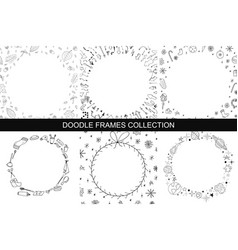 Black hand-drawn arrows and frames Royalty Free Vector Image