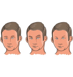 Facial expression with injuries Royalty Free Vector Image