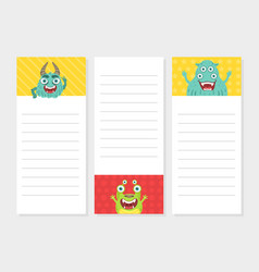 Layout flyers for notes Royalty Free Vector Image