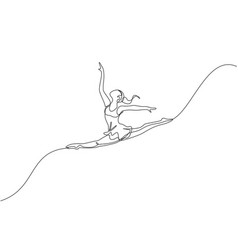 One continuous line drawing rhythmic motion Vector Image