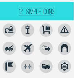 Set simple infrastructure Royalty Free Vector Image