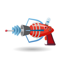 Cartoon retro space blaster ray gun laser weapon Vector Image