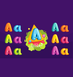 Letter a from alphabet with cartoon angel Vector Image