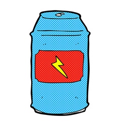 Comic cartoon old tin can Royalty Free Vector Image