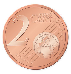2 euro cent Royalty Free Vector Image - VectorStock