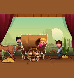 Opera singer singing on the stage Royalty Free Vector Image