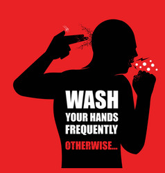 Coronavirus poster design with common symptoms Vector Image