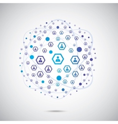 Human model connection Royalty Free Vector Image