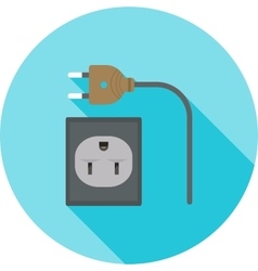 Wire plug and socket Royalty Free Vector Image