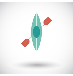 Canoe thin line icon modern Royalty Free Vector Image